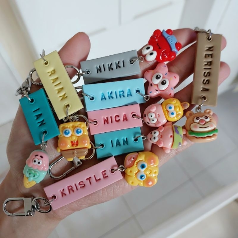 Personalized Keychain Spongebob patrick icecream Birthday giveaway ...
