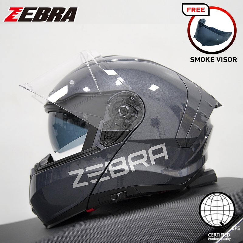 ZEBRA YM-925 Motorcycle modular helmet full face dual visor for men ...