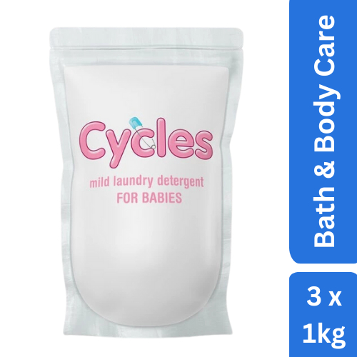 Cycles Mild Laundry Powder Detergent Box-free Set of 3 1kg | Shopee ...