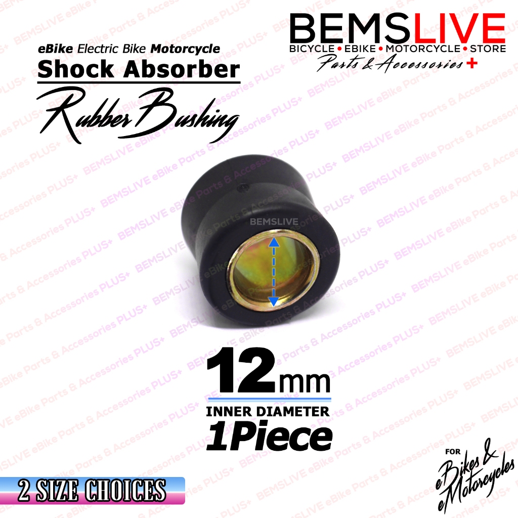 12mm Shock Rubber Bushing for eBike eTrike Motorcycles Shock Absorber ...