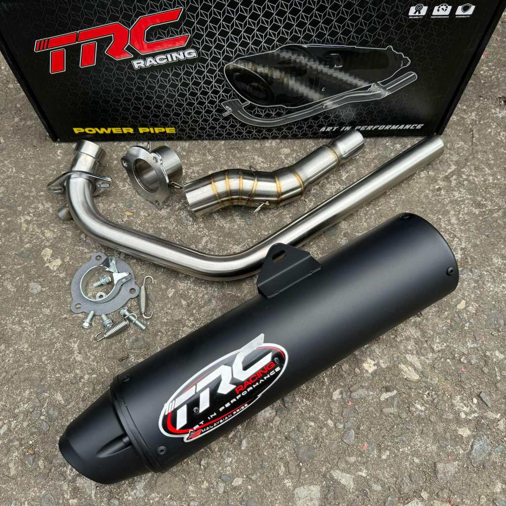 TRC RACING POWER PIPE ORIGINAL BLACK for Raider150, R150 Carb | Shopee ...