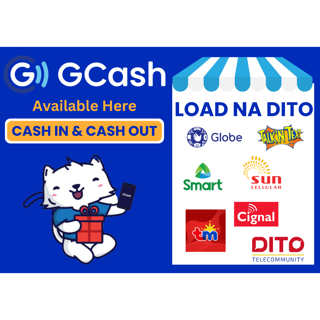 GCASH SIGNAGE LOAD LAMINATED | Shopee Philippines