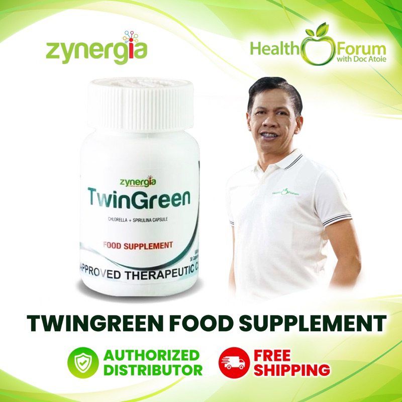 ZYNERGIA TWINGREEN (CHLORELLA + SPIRULINA) 500mg/30caps | Shopee ...