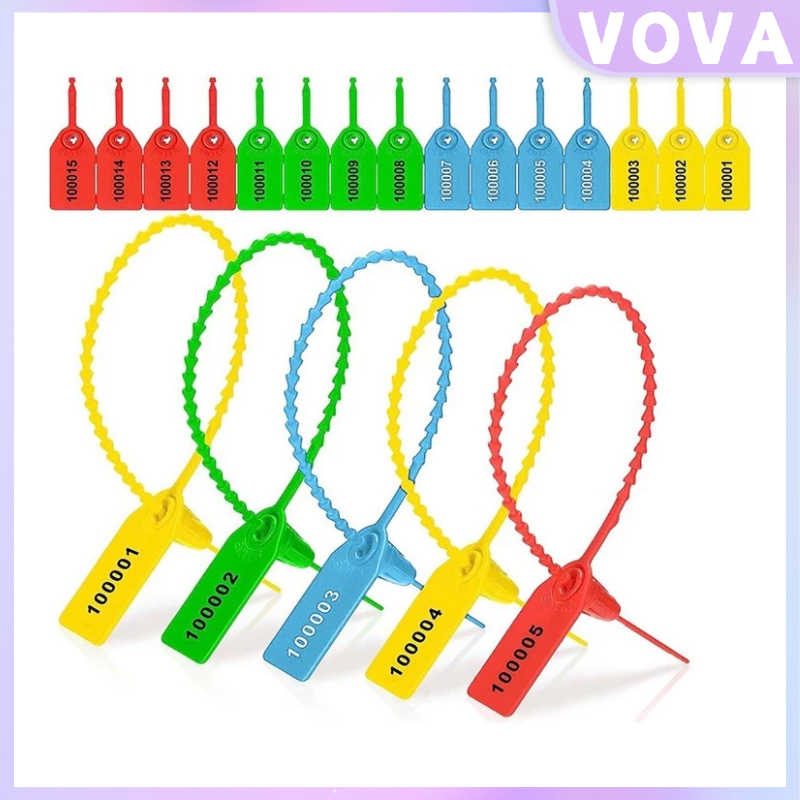 100PCS Security Seal Tags Plastic Pull Tight Numbered Label Seal Tags ...