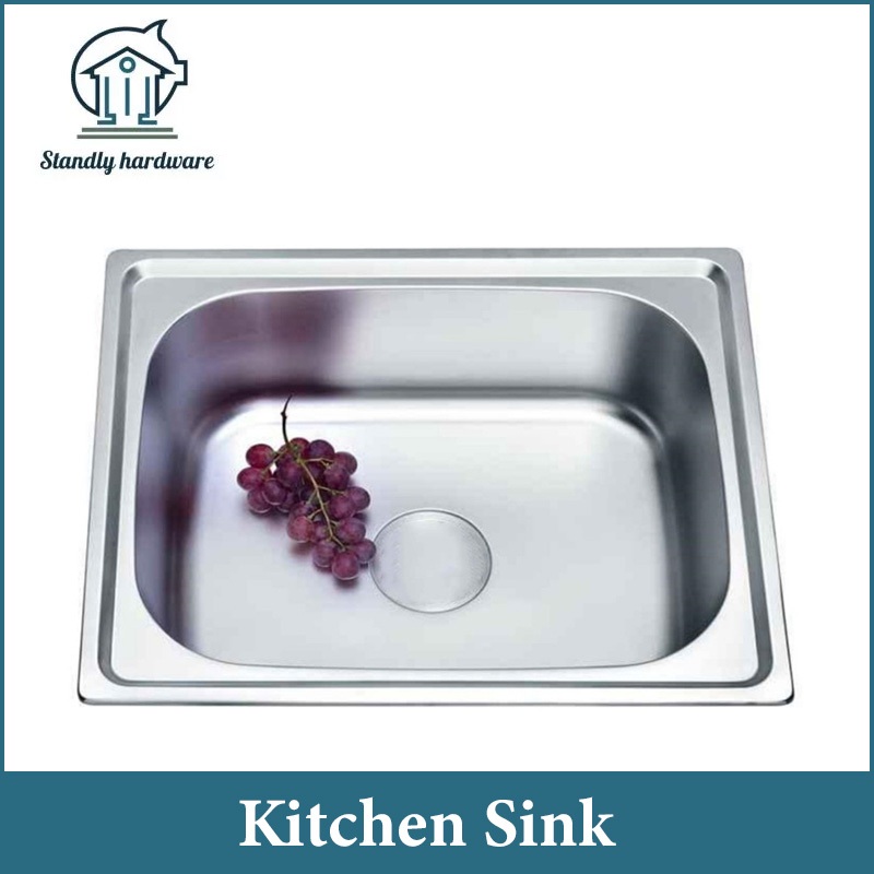 304 Stainless Steel Kitchen Sink Makapal Lababo With PVC Strainer 14x20 ...