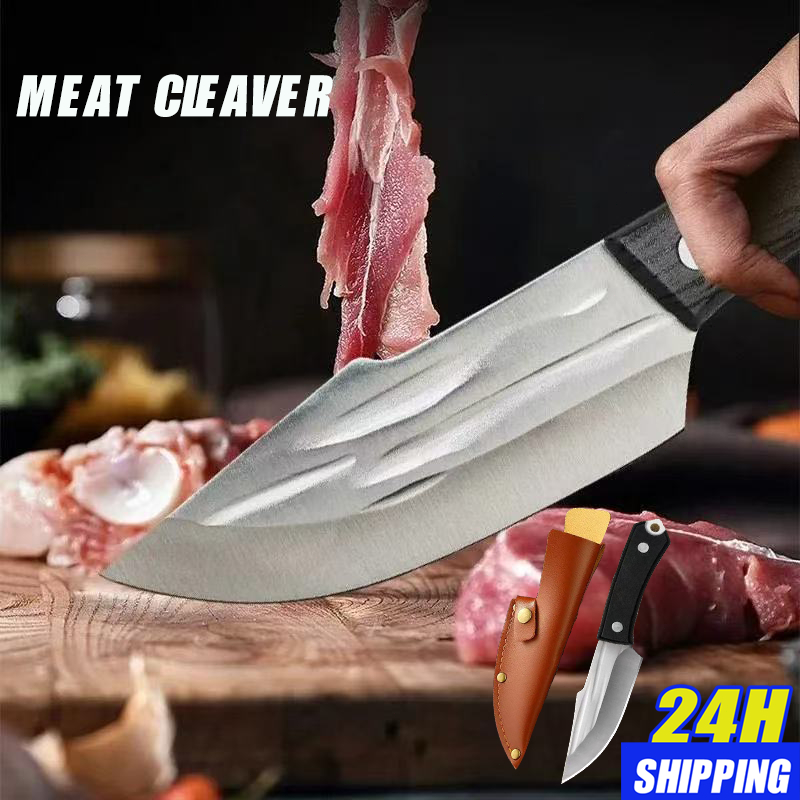 Japanese Damascus Kitchen Knife Meat Professional Chef Butchering ...