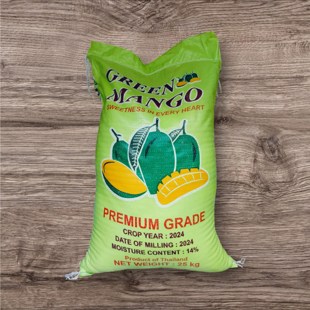 10 kg Green Mango Thai White Rice (REPACKED WHITE SACKS) Green Mango ...