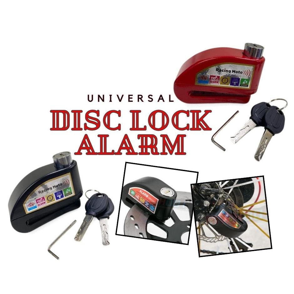 Motorcycle Heavy-Duty Disc Lock Alarm System Universal | Shopee Philippines