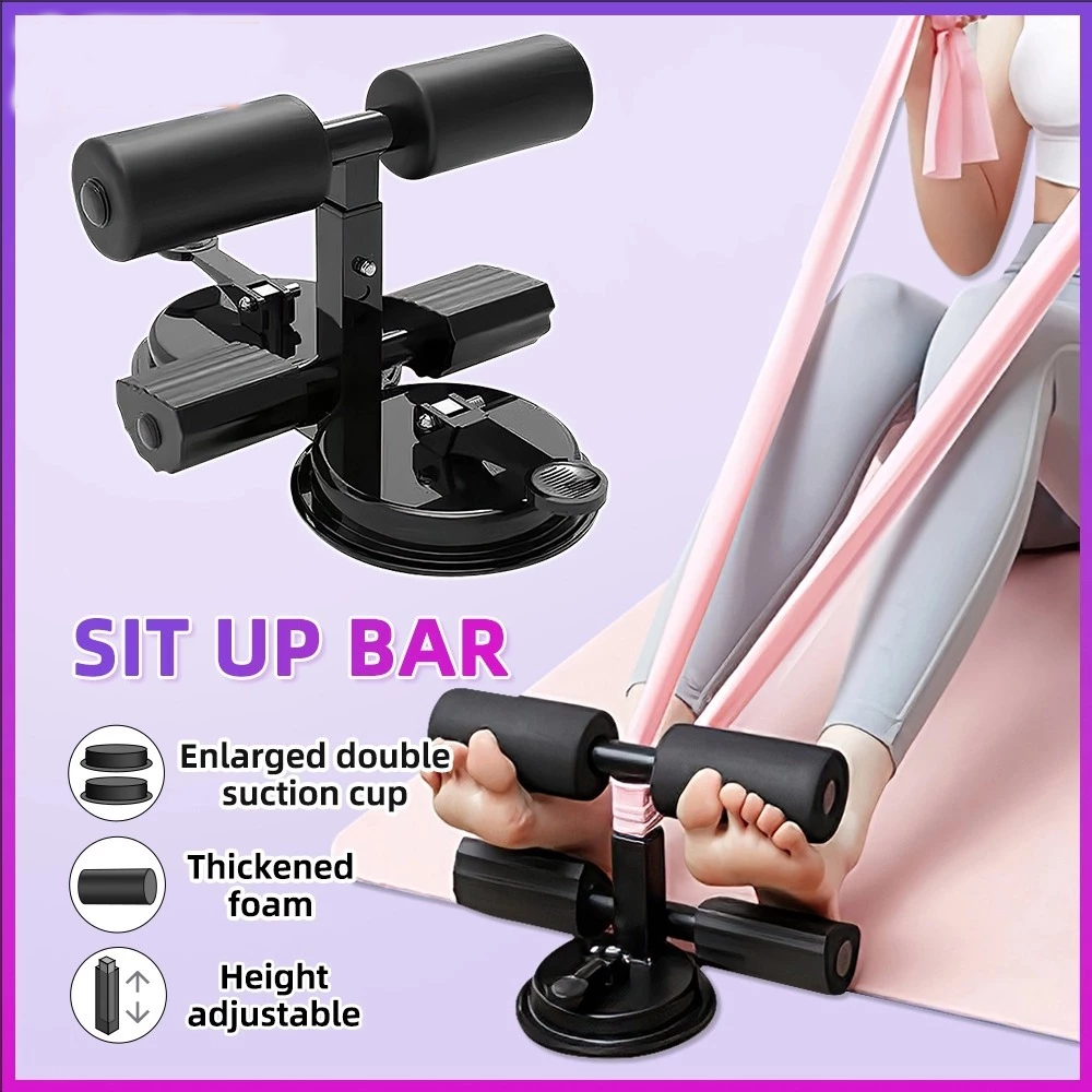 Home Gym Double Suction Sit Up Bar stand tool exercise equipment push ...