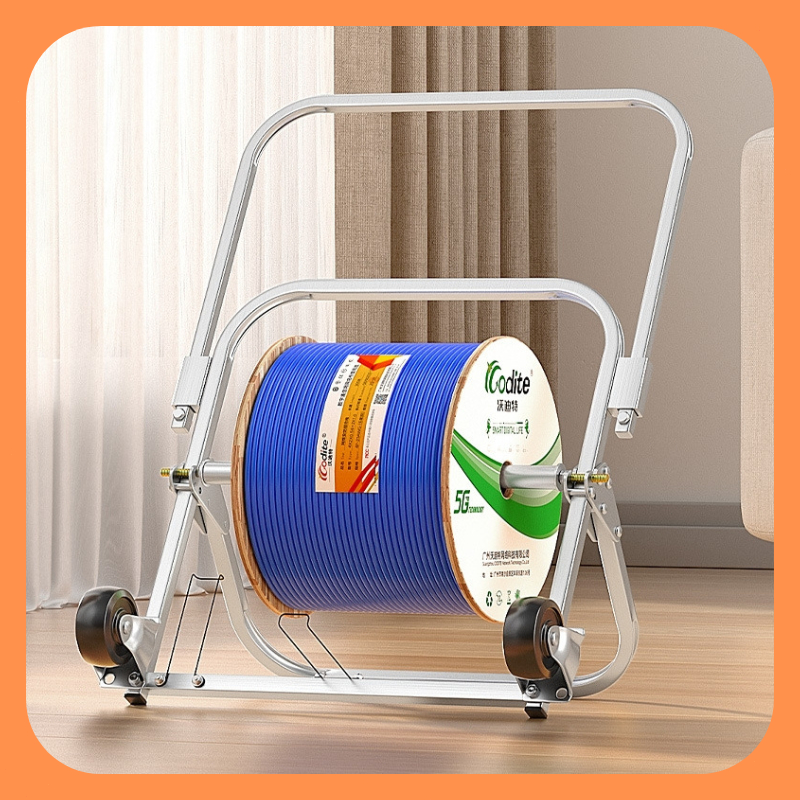 Cable Trolly With Wheels Fiber Cable Reel Roller Trolly Adjustable ...