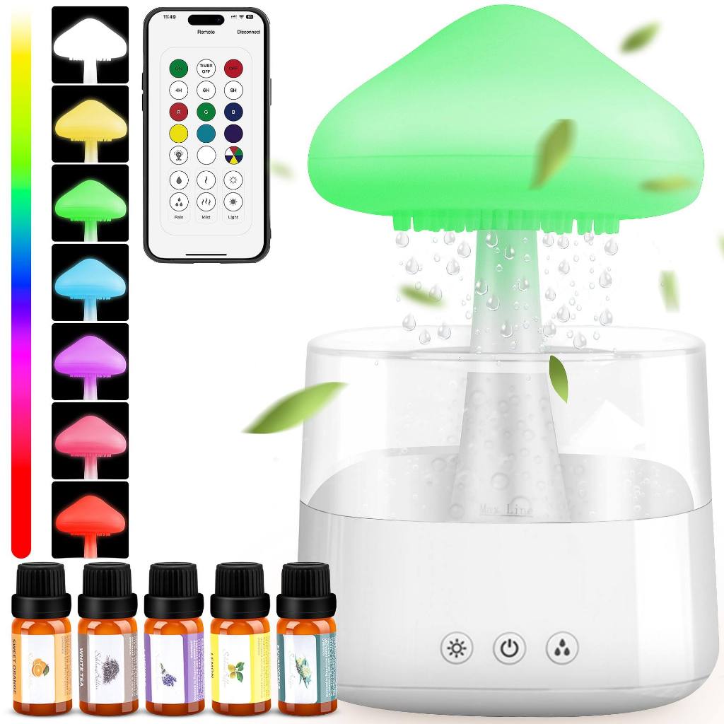 Cloud And Rain Humidifier LED Light Aromatherapy Machine tabletop ...