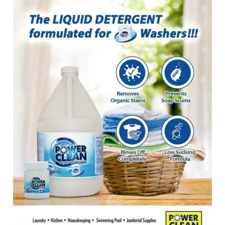POWER CLEAN LIQUID DETERGENT OCEAN FRESH (H.E) (THE CLEAN DISTRICT ...