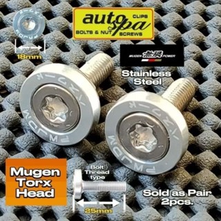 License plate bolts JDM ,Mugen ,EuRO and Thai look design 6x15 and 6x20 ...