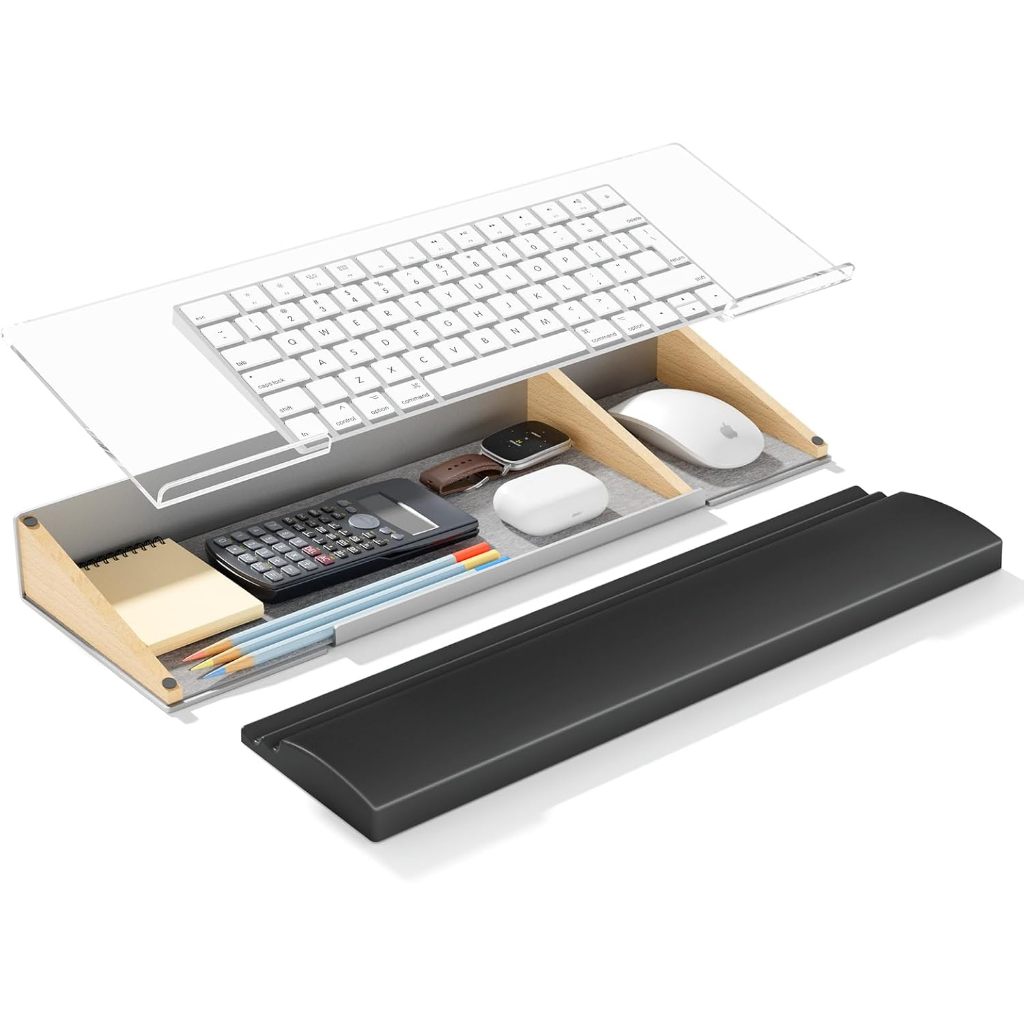 Fantasy Desk organizer set 3 in 1 Keyboard Stand with Wrist Rest and ...