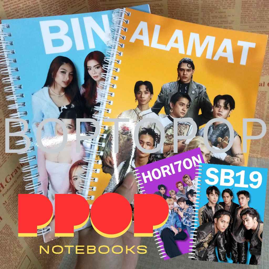 PPOP A5 NOTEBOOK SB19/BINI/HORI7ON/ALAMAT/KAIA/CUSTOMIZED MERCH WATER ...