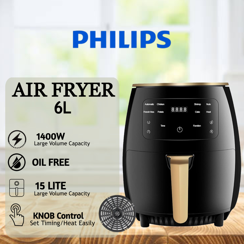[NEW] PHILIP Digital Air Fryer Healthy Low Fat Multi-Cooker 6 Liters ...