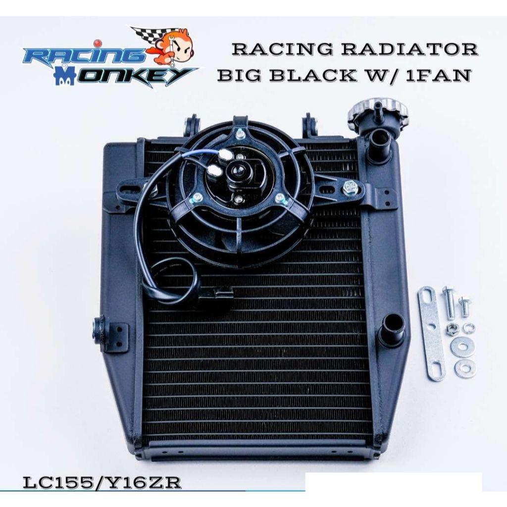 RACING MONKEY RACING RADIATOR BIG BLACK W/1FAN SNIPER155 /Y16ZR ...