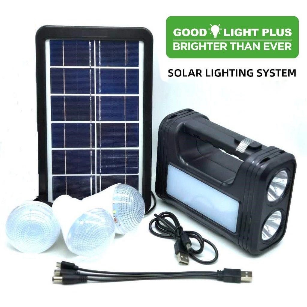 CQW.NO1 GD-8017 Solar Lights System with 3 Hanging LED Bulbs Solar ...