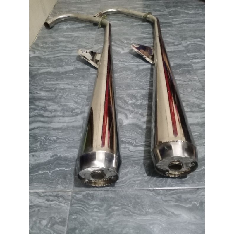 microbike ext 125/150/version 2 chicken pipe stainless | Shopee Philippines