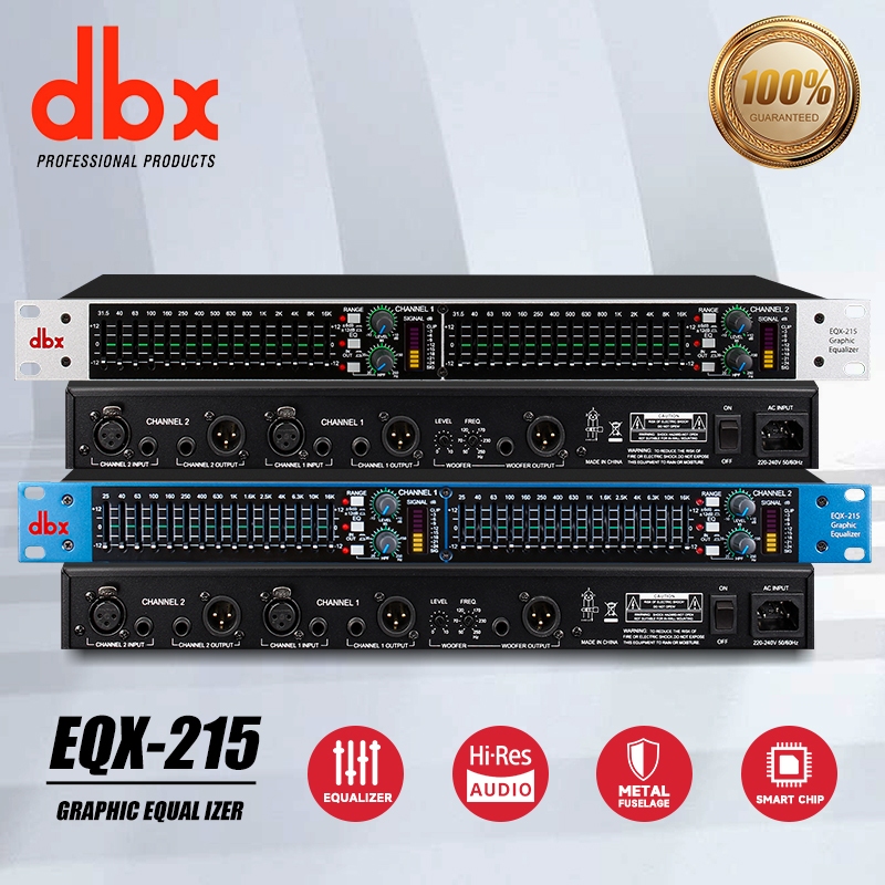 DBX EQX215 with SUBWOOFER Output Dual 15-Brand Graphic Equalizer Exceptional Sound best equalize ...