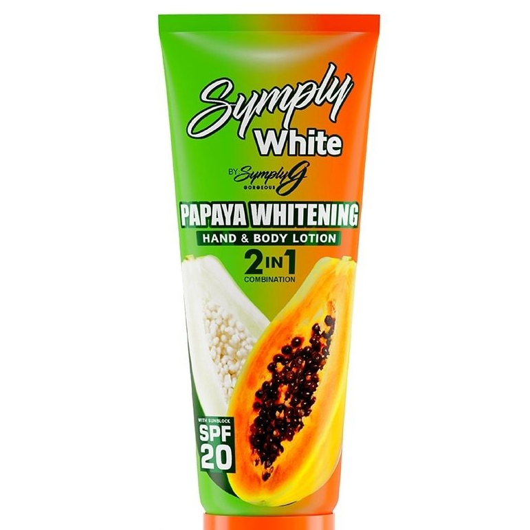SYMPLY G WHITE PAPAYA WHITENING LOTION 2in1 200ML | Shopee Philippines