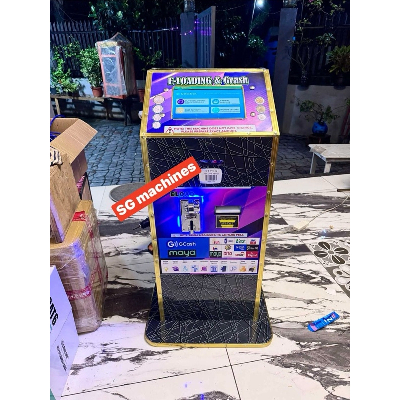 Offline Eloading standee machine accept credit card or spaylater ...
