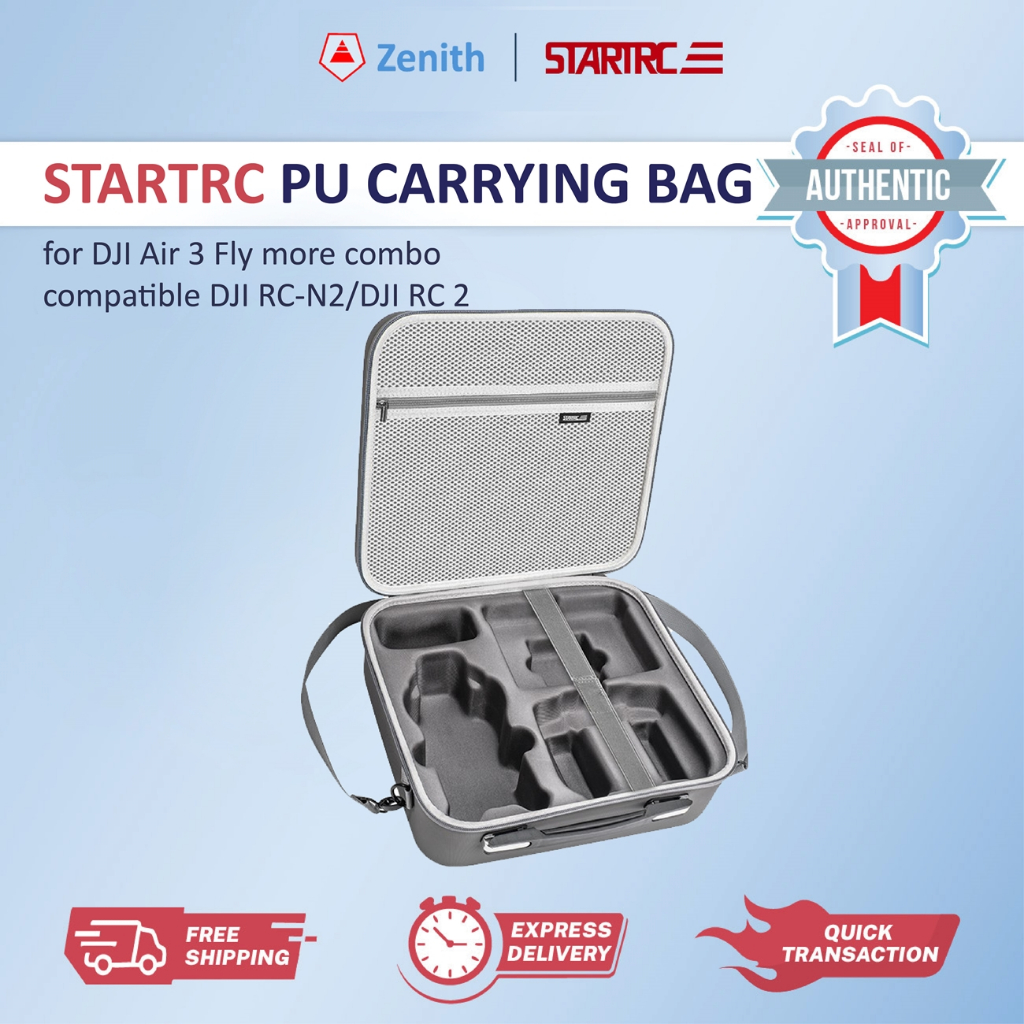 STARTRC PU Carrying Bag for DJI Air 3 Drone Compatible DJI RC-N2/DJI RC ...