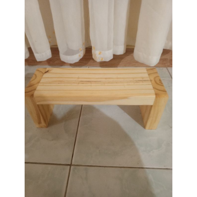 Solid wood Heavy Thick Stool/Bangkito | Shopee Philippines
