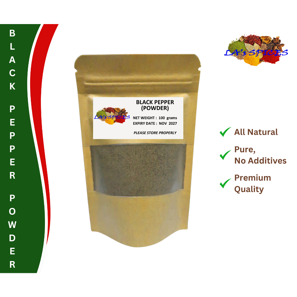 Pure Black Pepper Powder - 100 grams, 250 grams or 500 grams | Shopee ...
