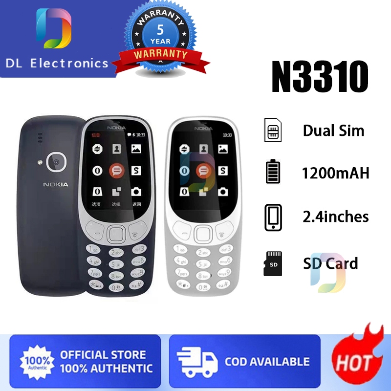 Original Keypad cellphone N3310 Basic Phone 1200mAh Dual Sim Keypad Phone Feature Phone COD ...