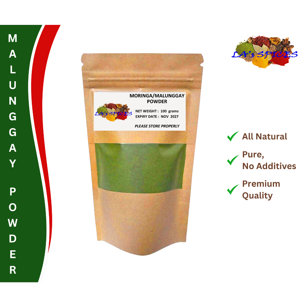 MORINGA / MALUNGGAY POWDER - 100 grams, 250 grams or 500 grams | Shopee ...