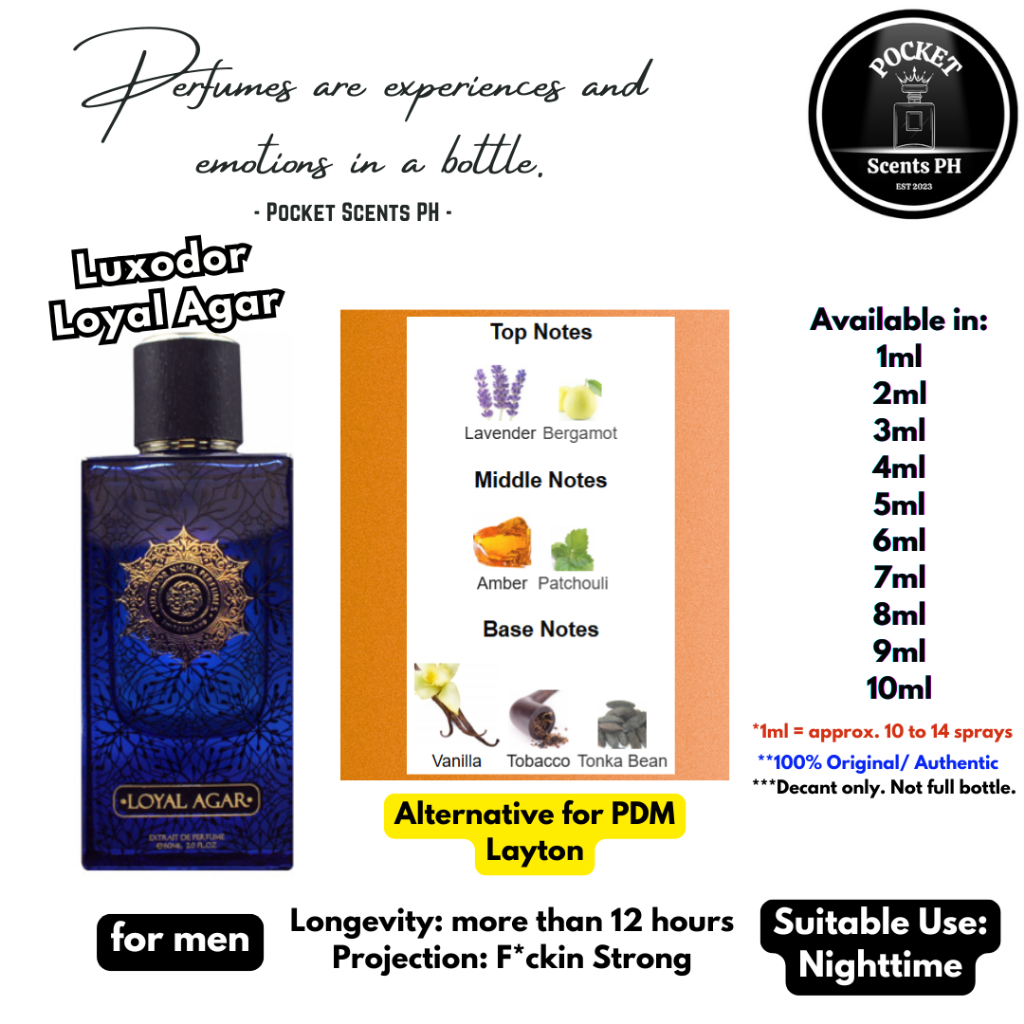 Loyal Agar - 1ml to 5ml - [PERFUME DECANT] | Shopee Philippines