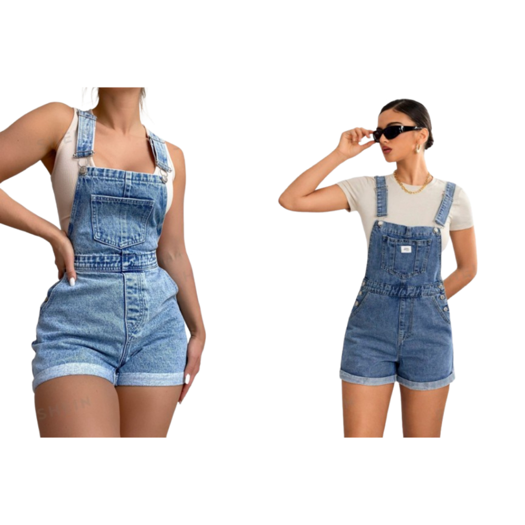 Buy 1 Take 1 Denim Jumper Short Jumpsuit For Women Overall Adjustable ...