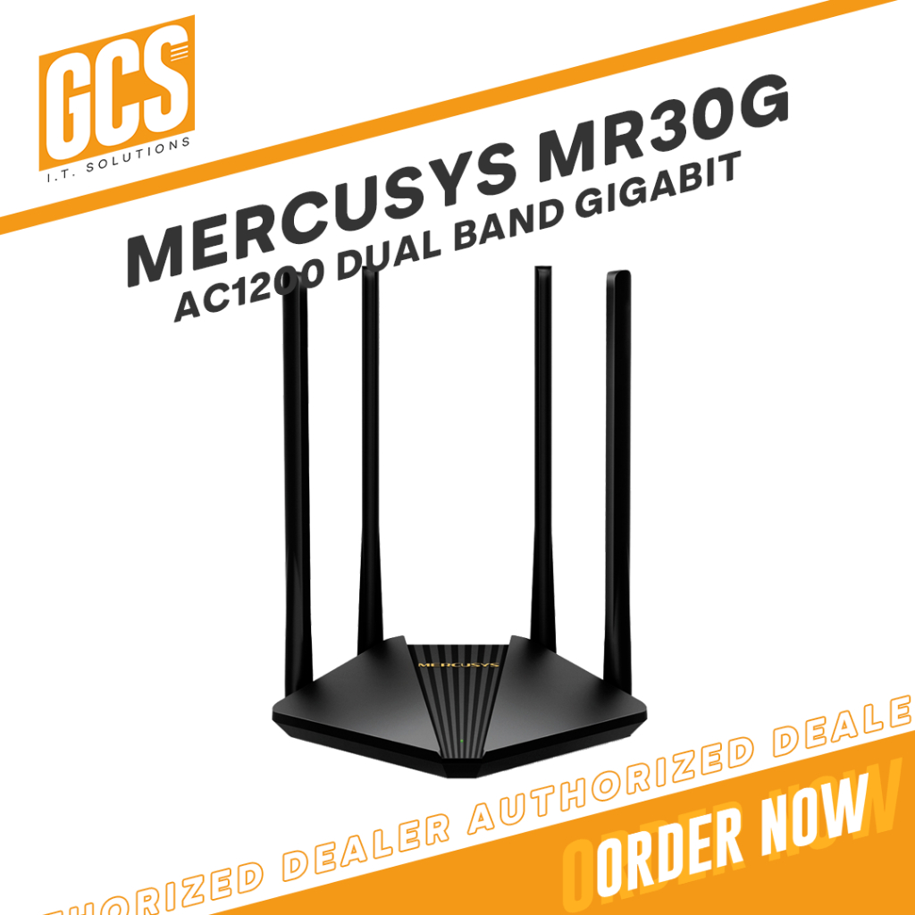 Mercusys MR30G AC1200 WiFi 5 AC Wireless Dual Band Gigabit Router ...