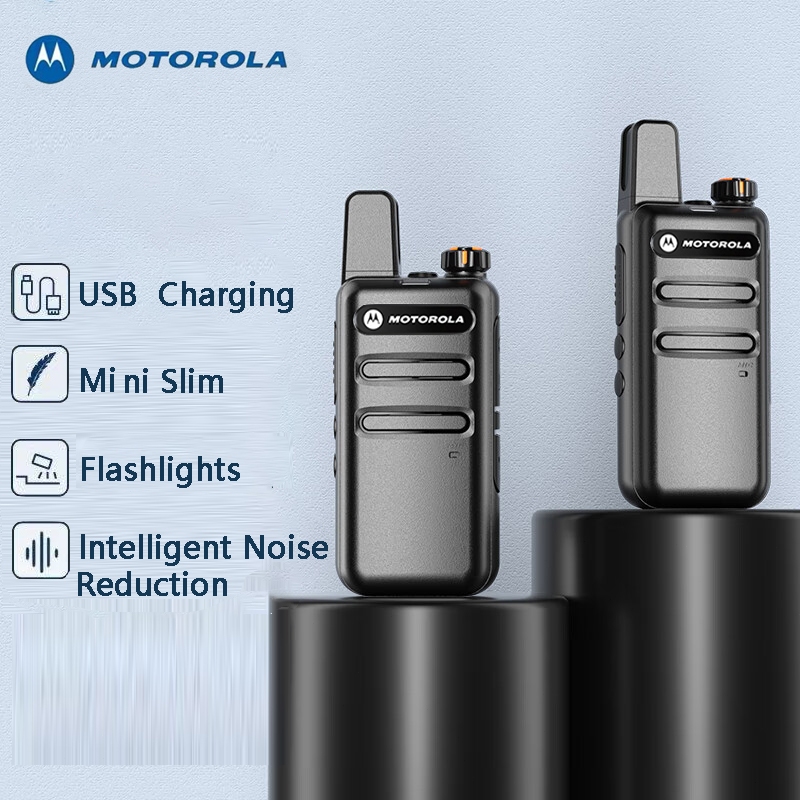 MOTOROLA GP628 Walkie Talkie Set of 2 Pocket Size Portable Two Way ...