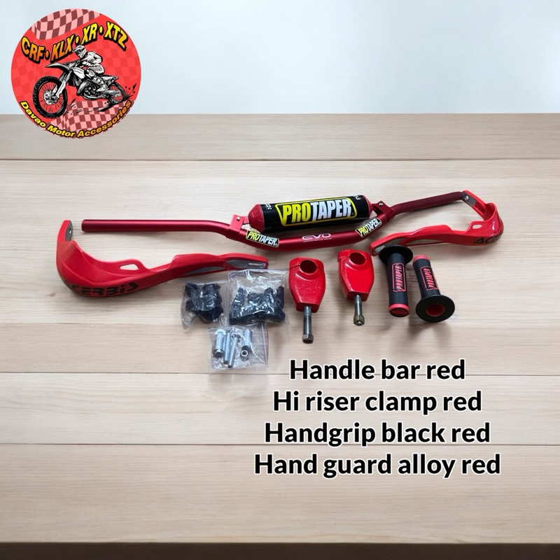 Universal Evo Handle Bar Set with Hi riser clamp and Handguard Alloy ...