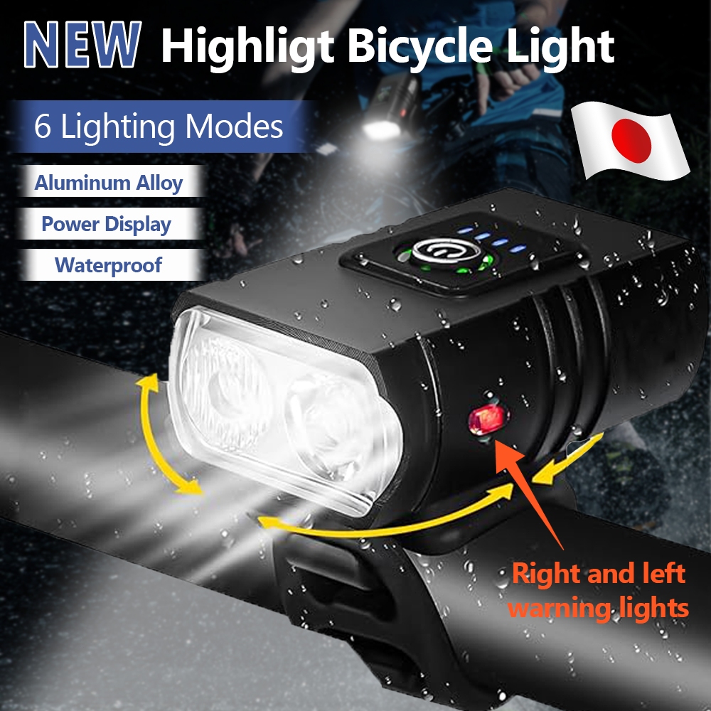 T6 LED Rechargeable Bike Light Waterproof Bicycle Light 6 Modes Bike ...