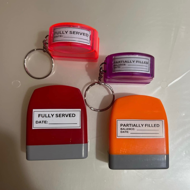 Fully Served & Partially Served Stamp Set for Pharmacy | Shopee Philippines