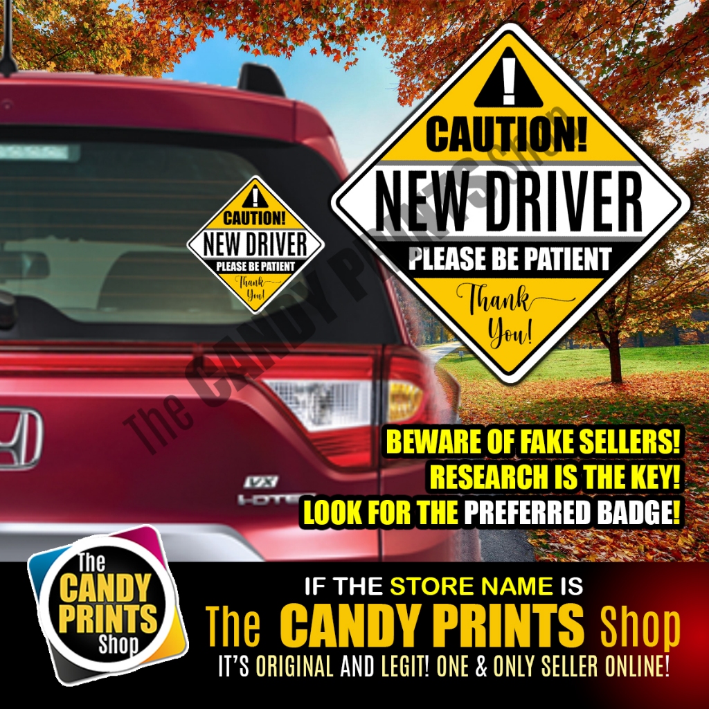 DESIGN SERIES 1 - New Driver Sticker, Student Driver Sticker and Lady ...