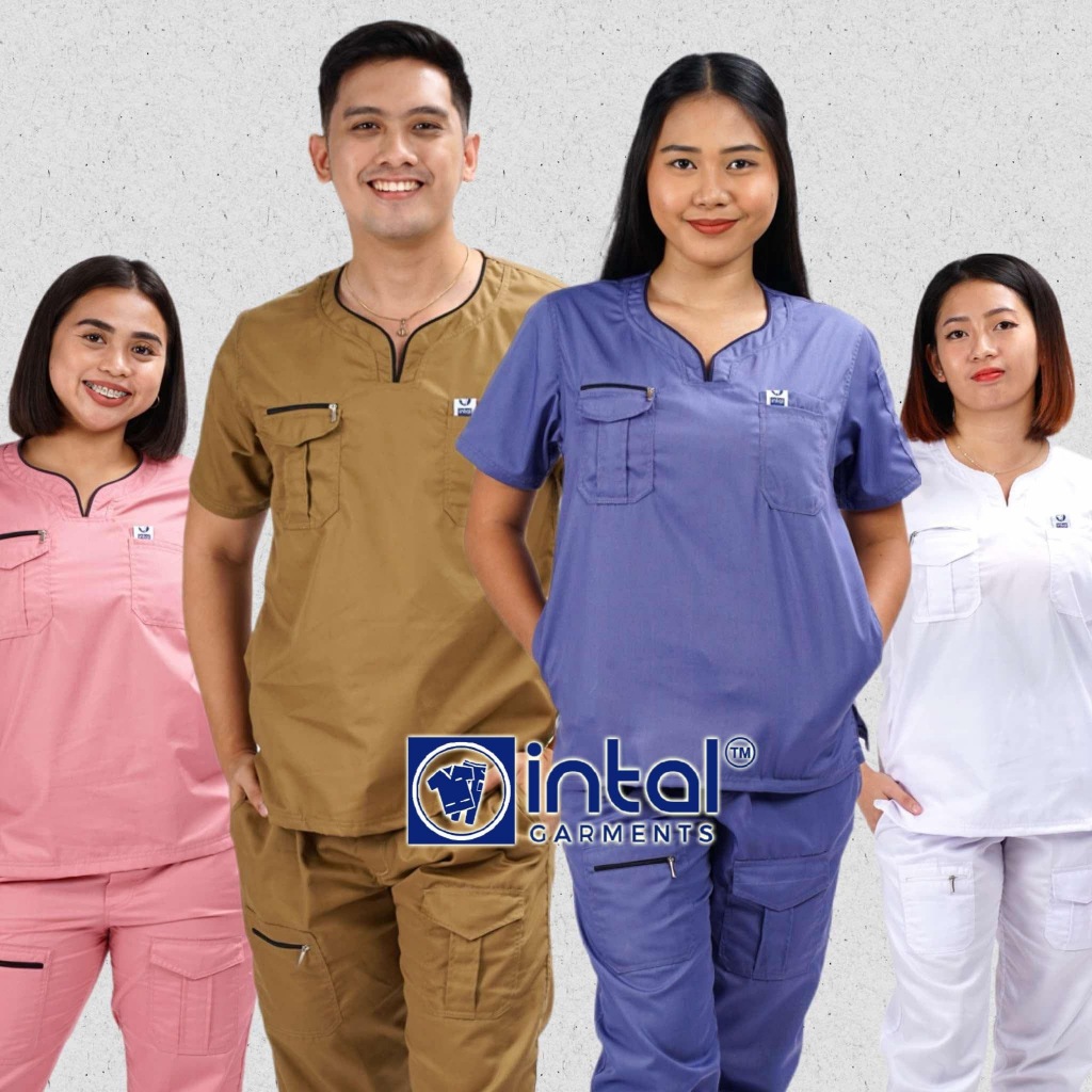 INTAL SCRUBSUIT 048 Elite MALAMBING Sweetheart Neck Tapered Zipper Lap ...