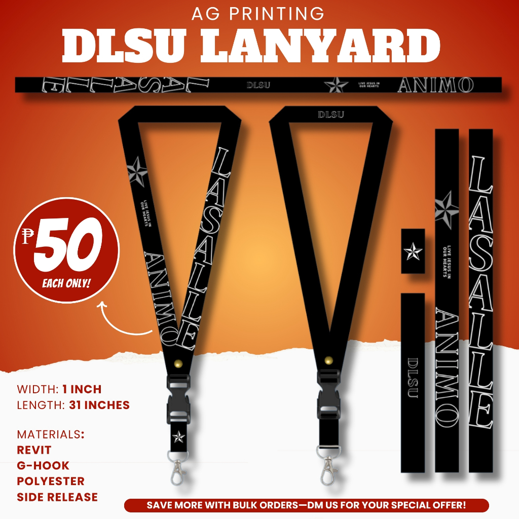 DLSU Lanyard De La Salle University Dupe ID Lace | Shopee Philippines