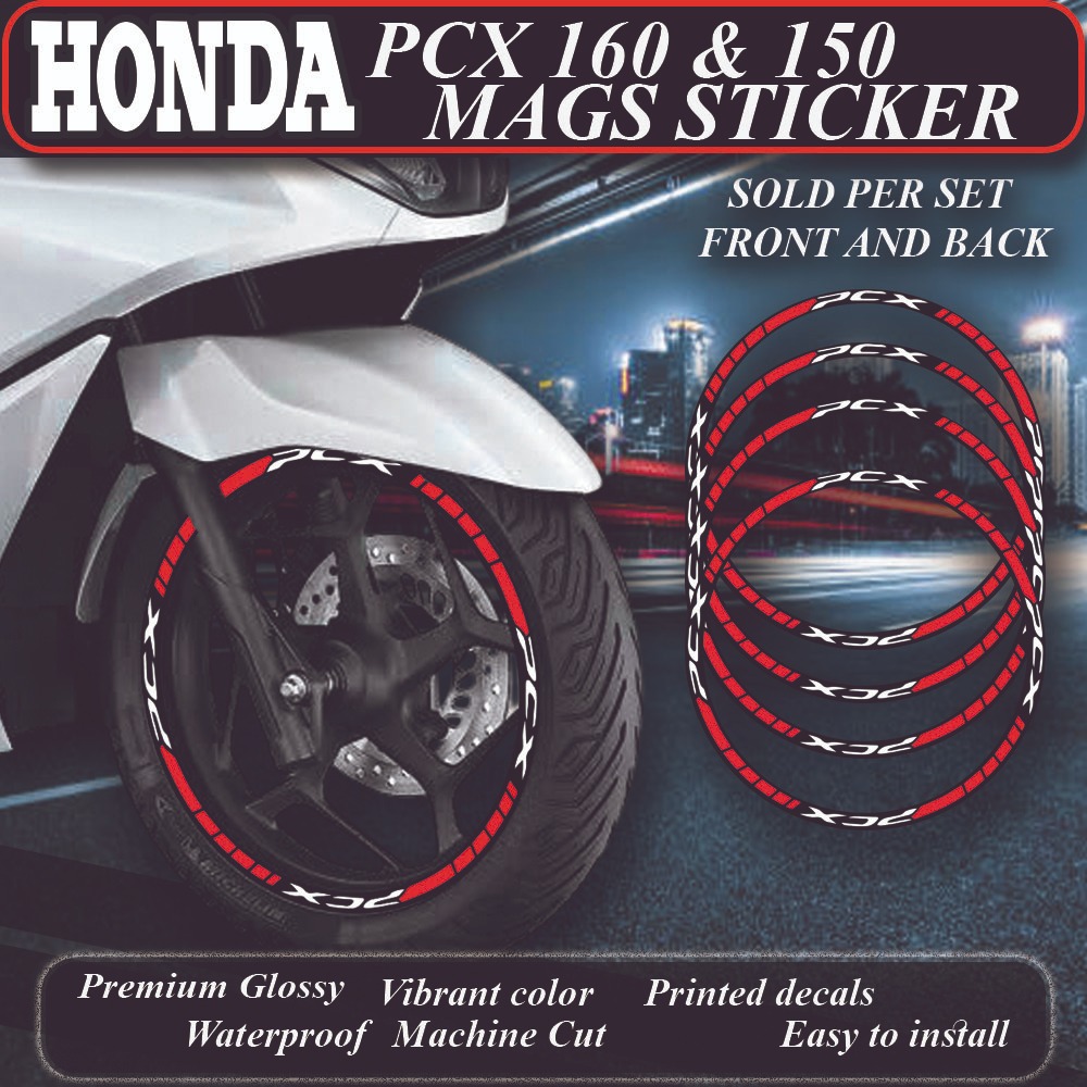 HONDA PCX 160 & 150 MAGS STICKER / PCX 160 & 150 MAGS STICKER / PCX MAG ...