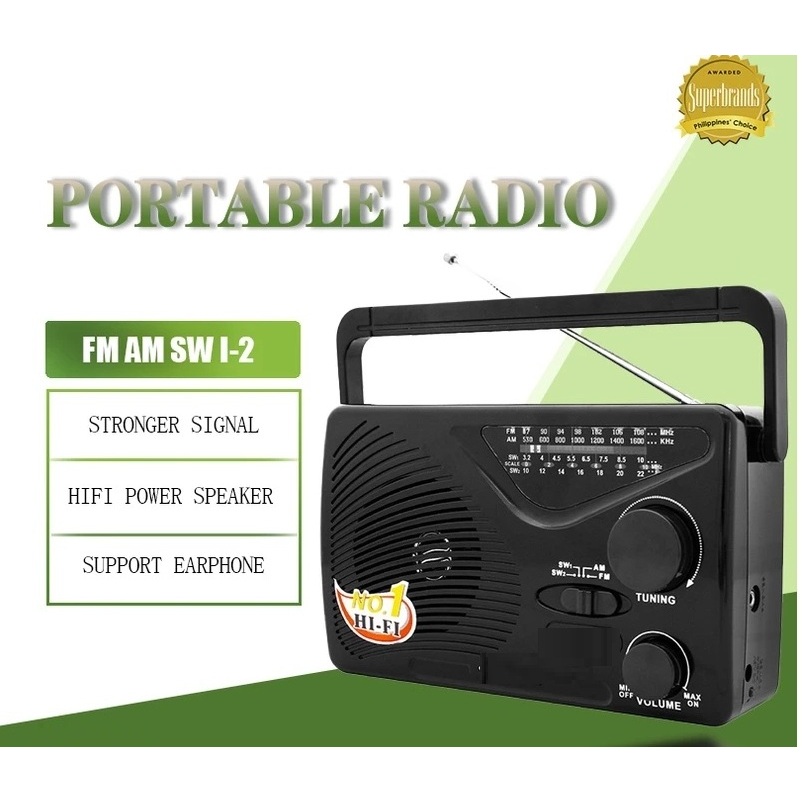 PinSan KUKU AM-5528 Portable Radio Speaker AM/FM/SW Radio 4 band HI-FI ...
