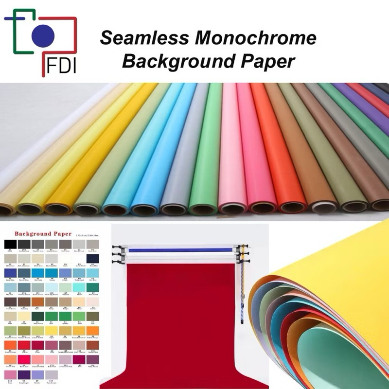 Seamless Photography Videography Backdrop Background Paper 1.36m x 11m ...