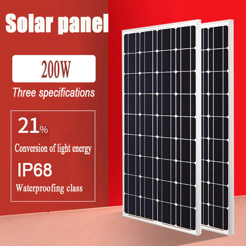 200 Watt Original Solar Panel IP67 Waterproof With MC4 Connector 12BB ...