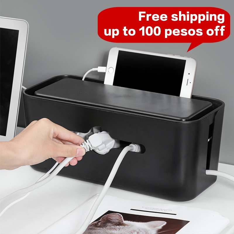 With Phone pad Holder Large capacity Plug Socket wire Cable Cord Line ...