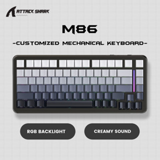 Attack Shark M86 Wireless Mechanical Keyboard Bluetooth Rgb Side Carved E-Sports Game Keyboard ...