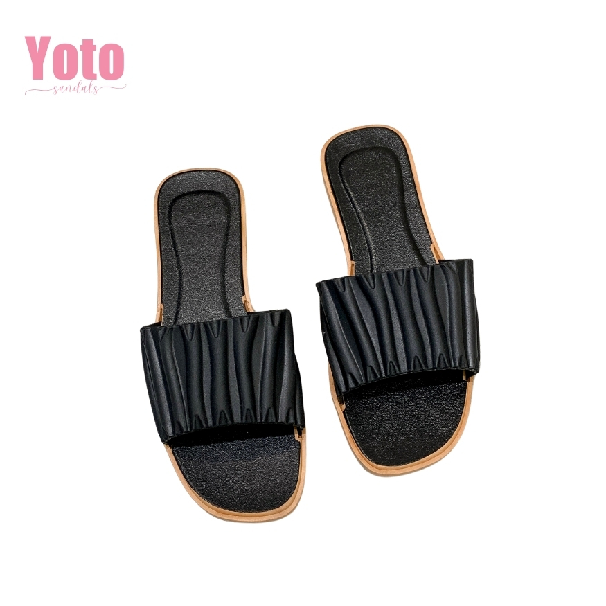 YOTO Korean Summer Women shoes Open Toe Flat sandals Casual Slippers | Shopee Philippines