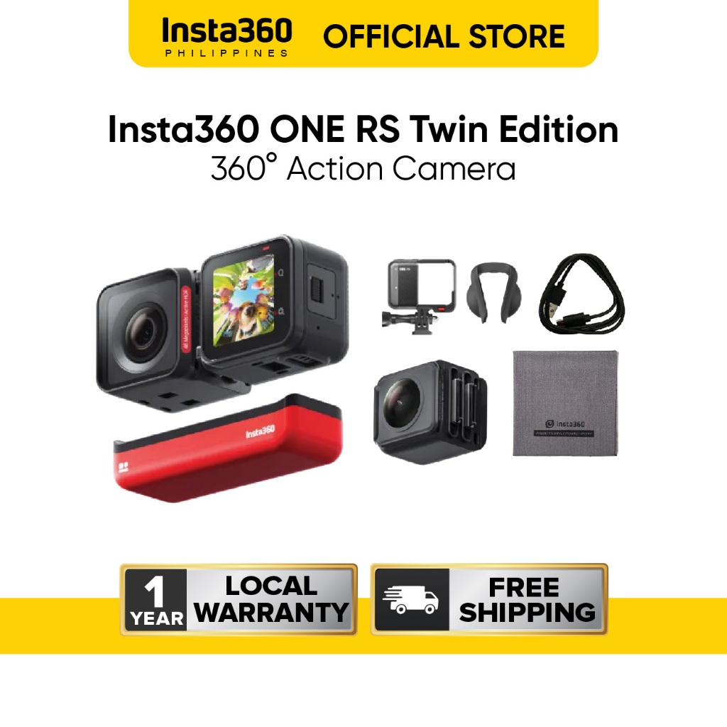 Insta360 ONE RS Twin Edition Waterproof Action Camera with ...