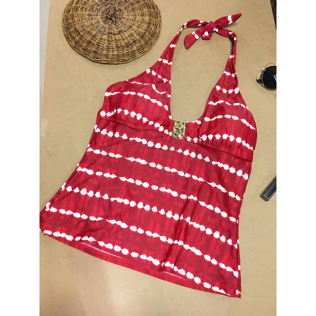 SW Ladies Halter Padded Red Swimwear Swimsuit Tankini Halter Top Bra ...